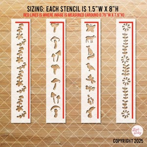 Bookmark Stencil Set, Book Decoration Stencil, Pottery Tool Stencil ...