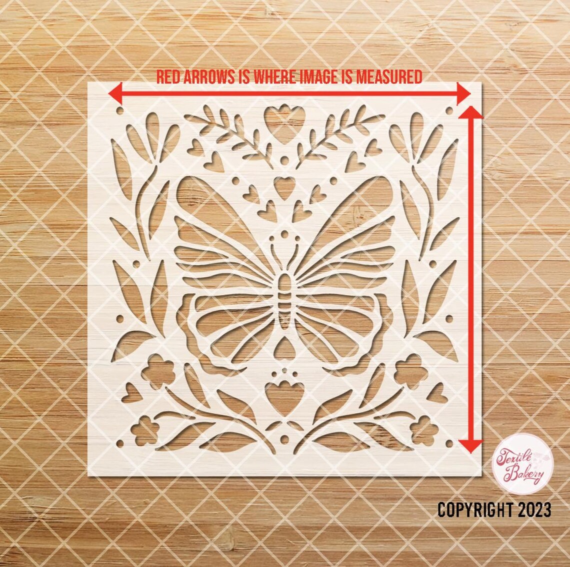 Butterfly Stencil, Butterfly Floral Stencil, Butterfly Stencil Design ...