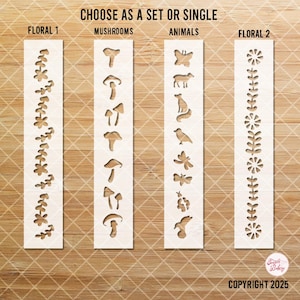 Bookmark Stencil Set, Book Decoration Stencil, Pottery Tool Stencil ...