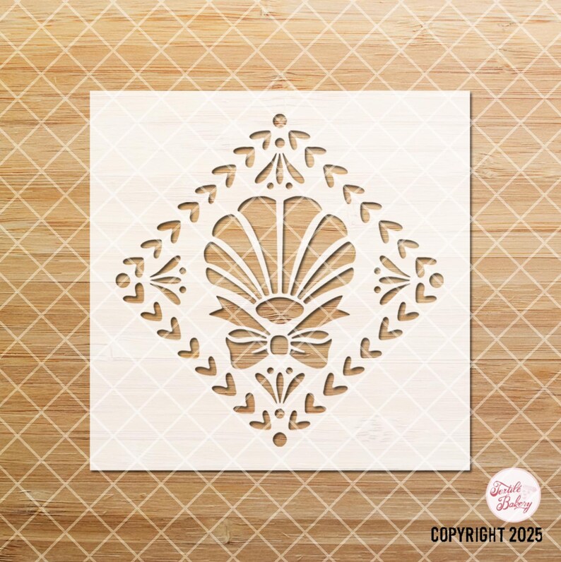 Preppy Bow Seashell Stencil Ocean Stencil Shell Stencil Nautical
