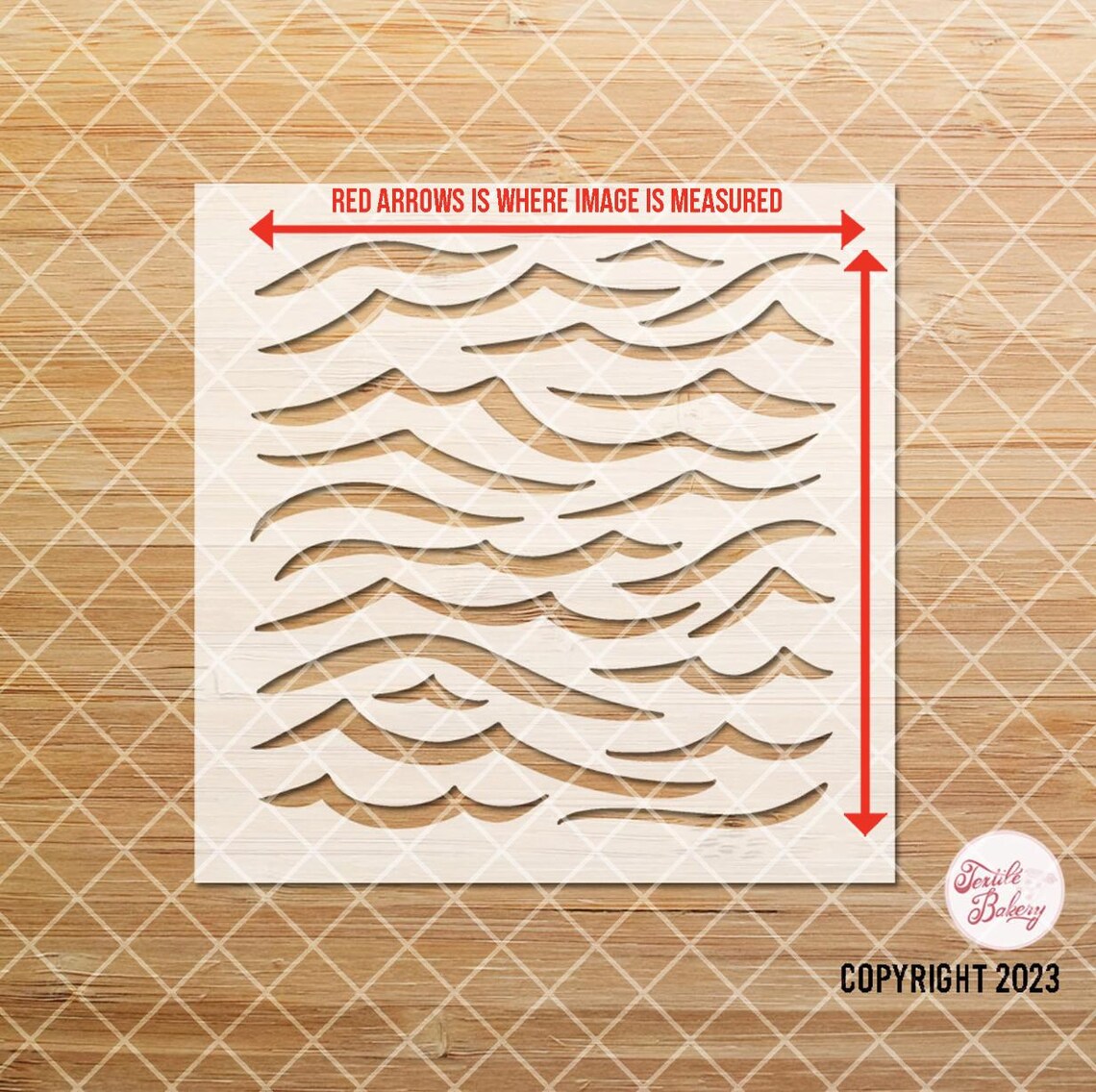 Wave Stencil, Ocean Stencil, Surf Stencil, Water Stencil, Journal ...