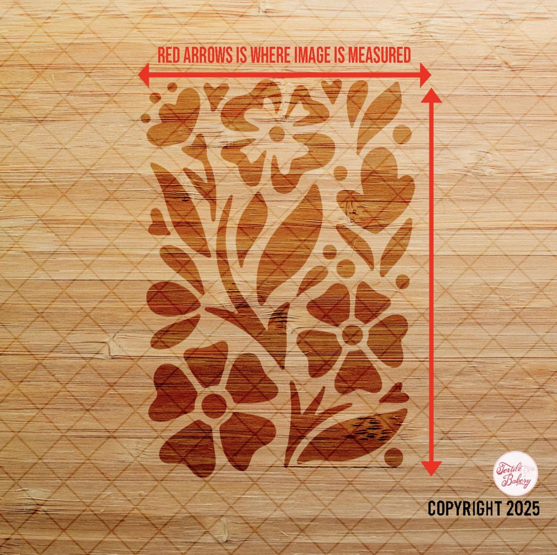 Floral Border Stencil, Card-making Stencil, Groovy Stencil, Boho ...