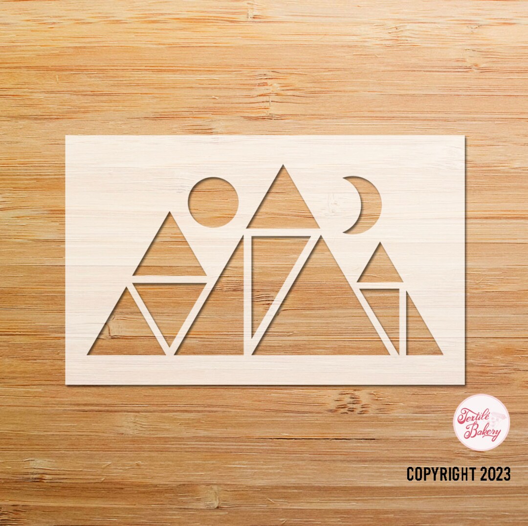 Mountain Stencil, Adventure Stencil, Nature Stencil, Boho Stencil ...