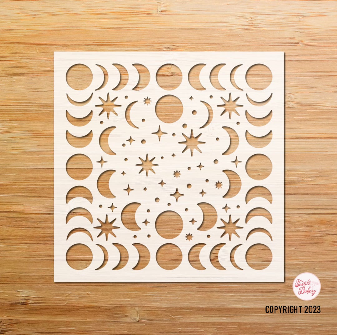 Moon Phases Stencil, Magical Stencil, Moon Stencil, Moons Stencil ...