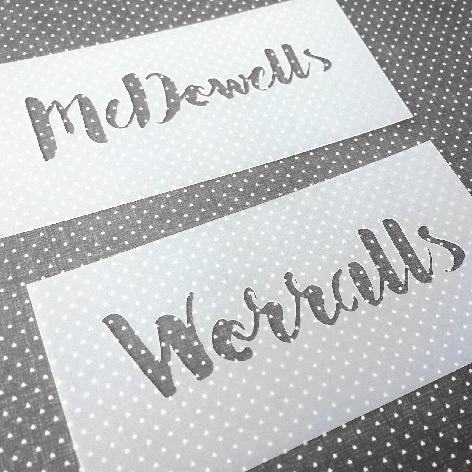 Custom Word Stencil 1 Word Stencil Custom 1 Word Stencil | Etsy