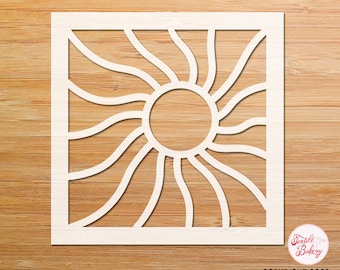 Fancy Sun Stencil, Reusable Sun Stencil, Art Stencil DIY Craft Stencil ...