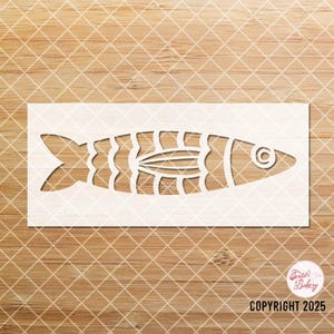 Single Sardine Stencil, Fish Stencil for Painting, Nautical Stencil ...