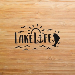 Lake Life Stencil, Cute Stencil, Craft Stencil, DIY Stencil, Lake ...