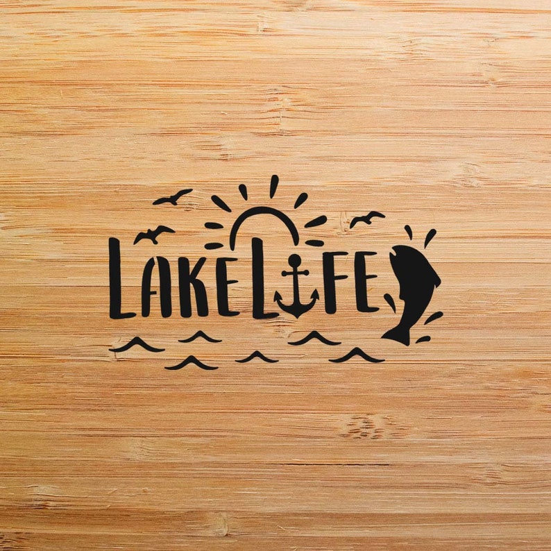 Lake Life Stencil Cute Stencil Craft Stencil DIY Stencil - Etsy
