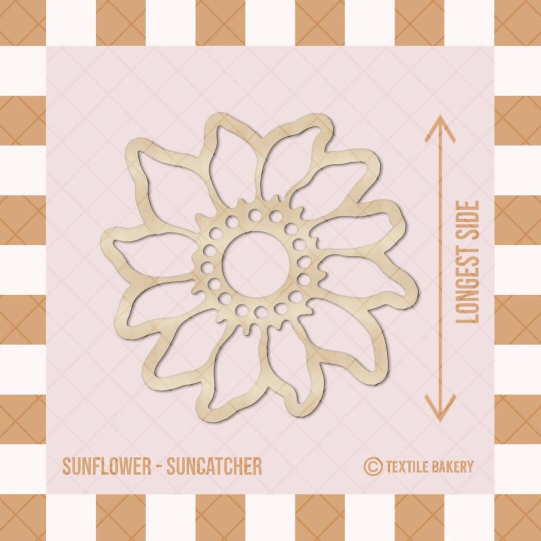 Sunflower Wood Sun-catcher for Resin, Wood Craft Blank, Flower Wood ...