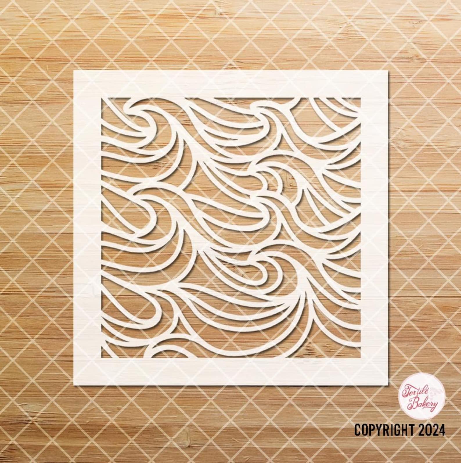Wave Stencil, Ocean Stencil, Surf Stencil, Water Stencil, Journal ...