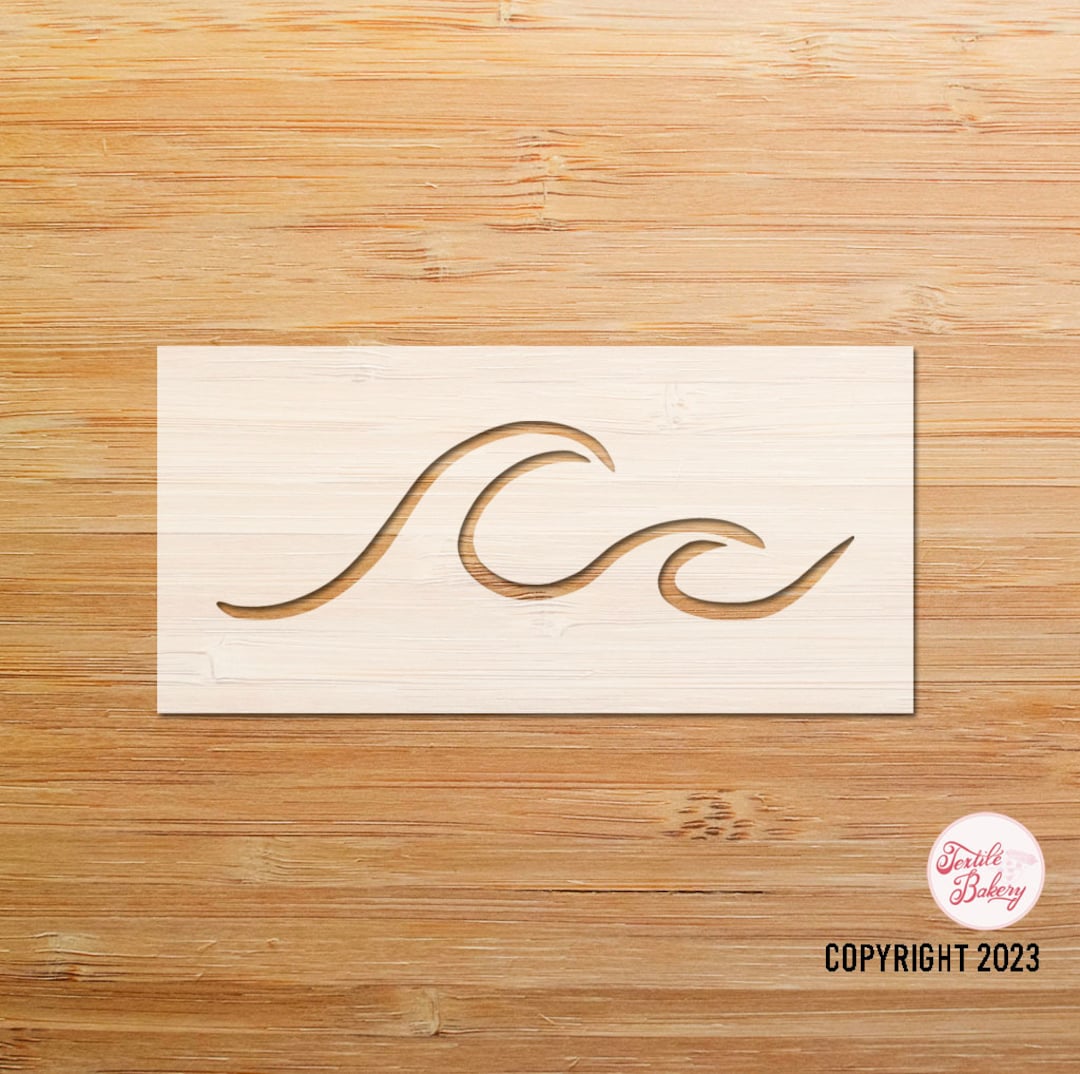 Wave Stencil Ocean Stencil Surf Stencil Water Stencil Wall - Etsy