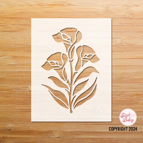 Calla Lily Stencil - Etsy