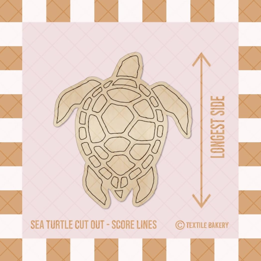 Sea Turtle Cut Out Wood Blank, Turtle Wood Blank for Jewelry, Ocean ...