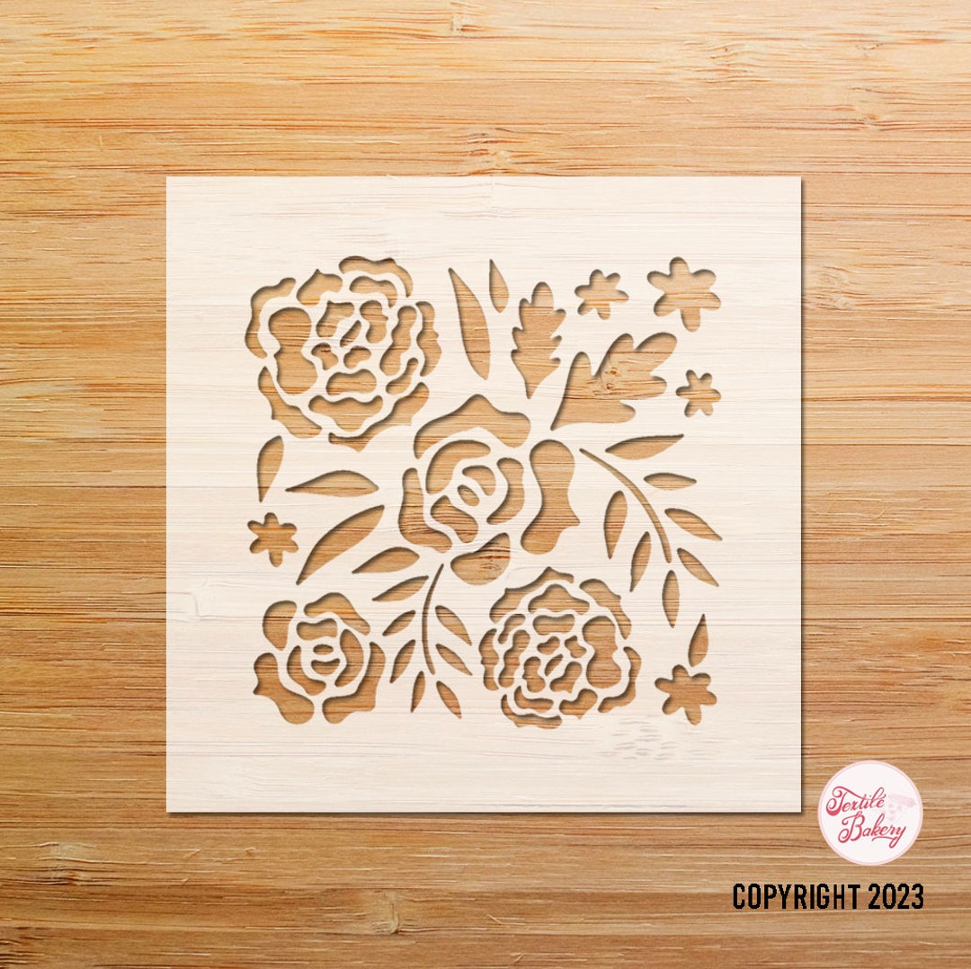 Wild Flowers Stencil, Garden Stencil, Flower Stencil Stencil, Craft ...