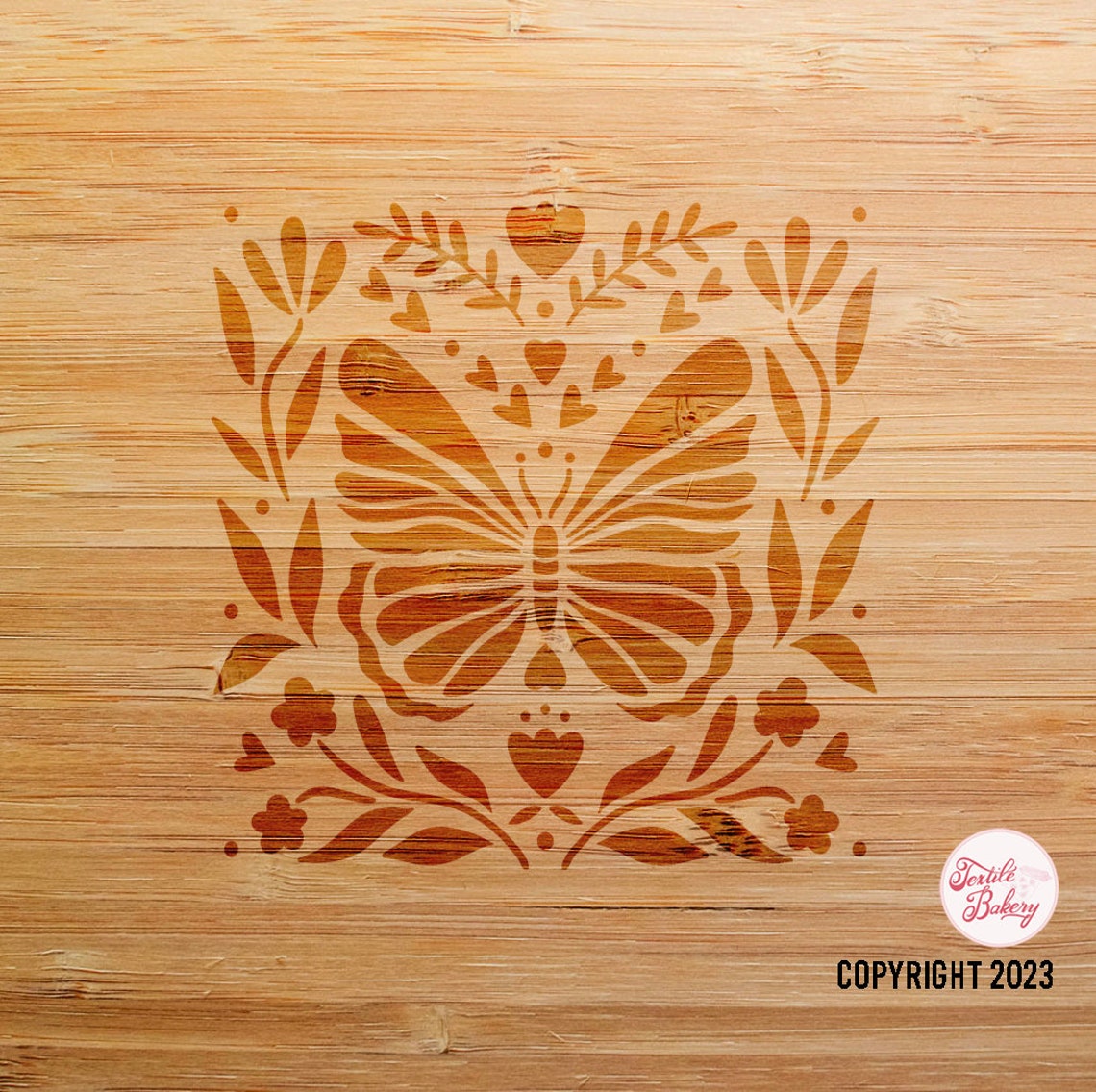 Butterfly Stencil, Butterfly Floral Stencil, Butterfly Stencil Design ...