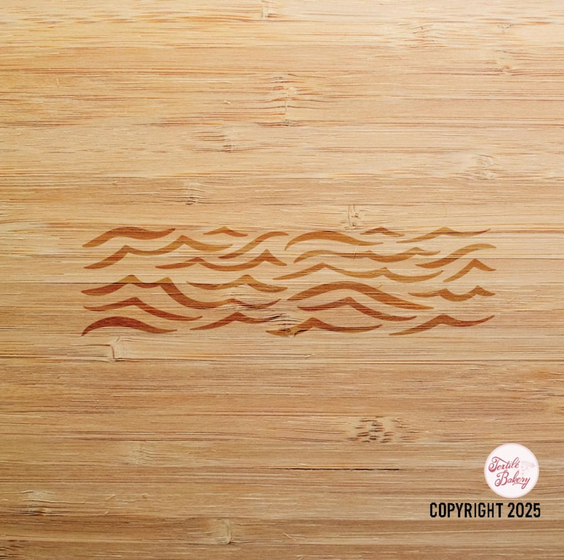 Long Wave Stencil, Ocean Stencil, Surf Stencil, Water Stencil, Journal ...