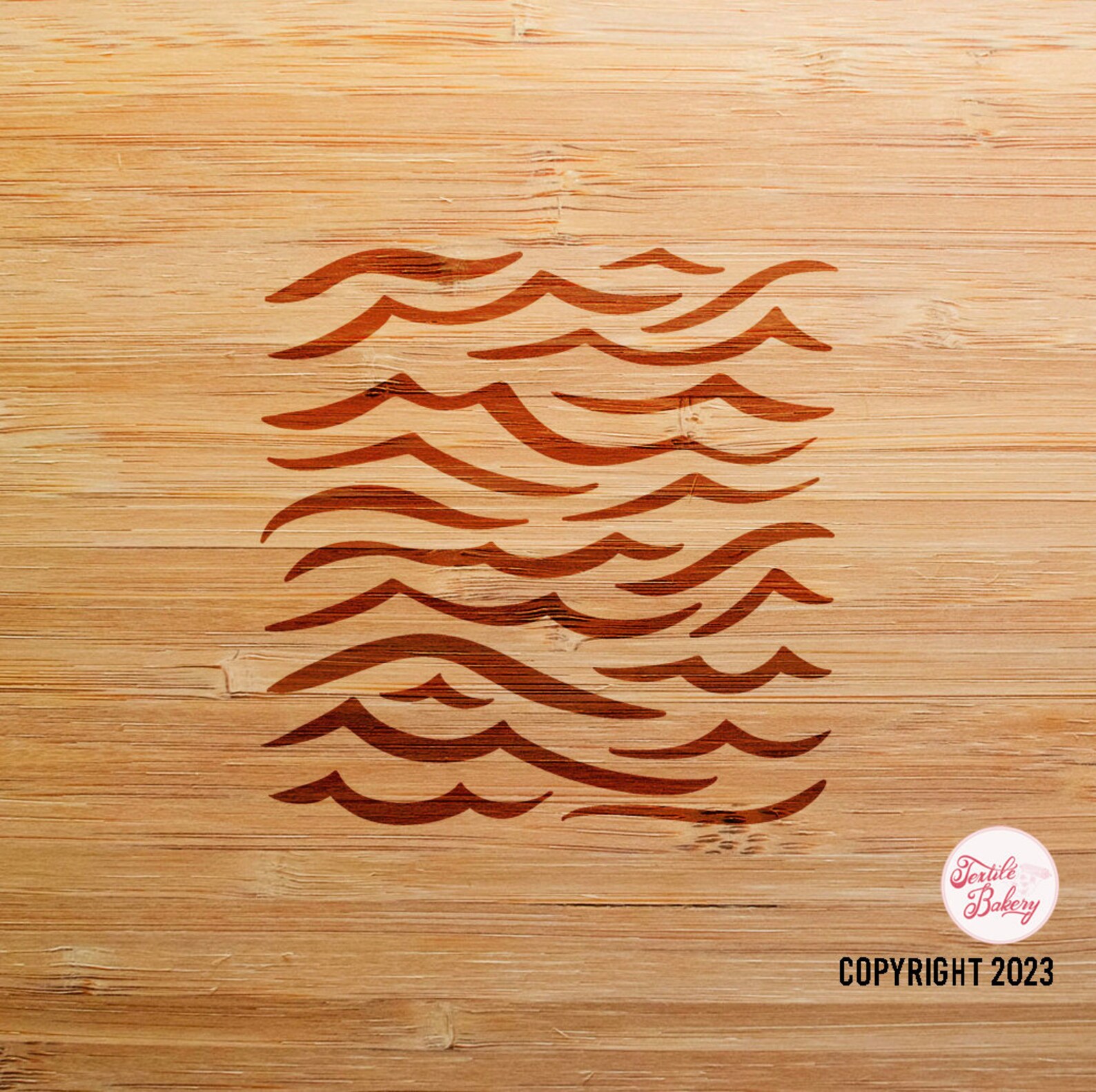 Wave Stencil, Ocean Stencil, Surf Stencil, Water Stencil, Journal ...
