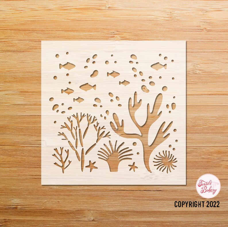 Ocean Stencil Ocean Stencil Cute Stencil Underwater - Etsy