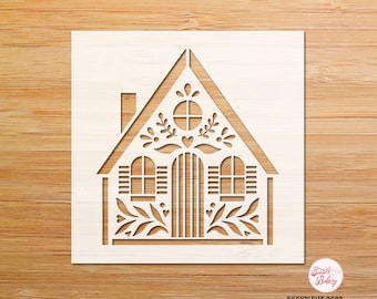 House Stencil Reusable House Stencil Art Stencil DIY Craft Stencil ...