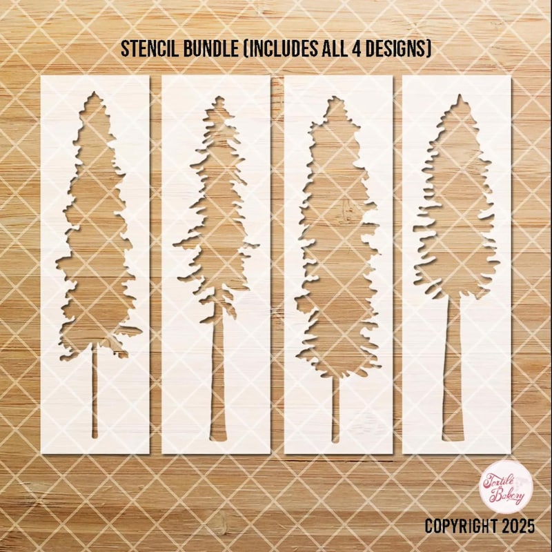 Skinny Tree Stencil - Etsy