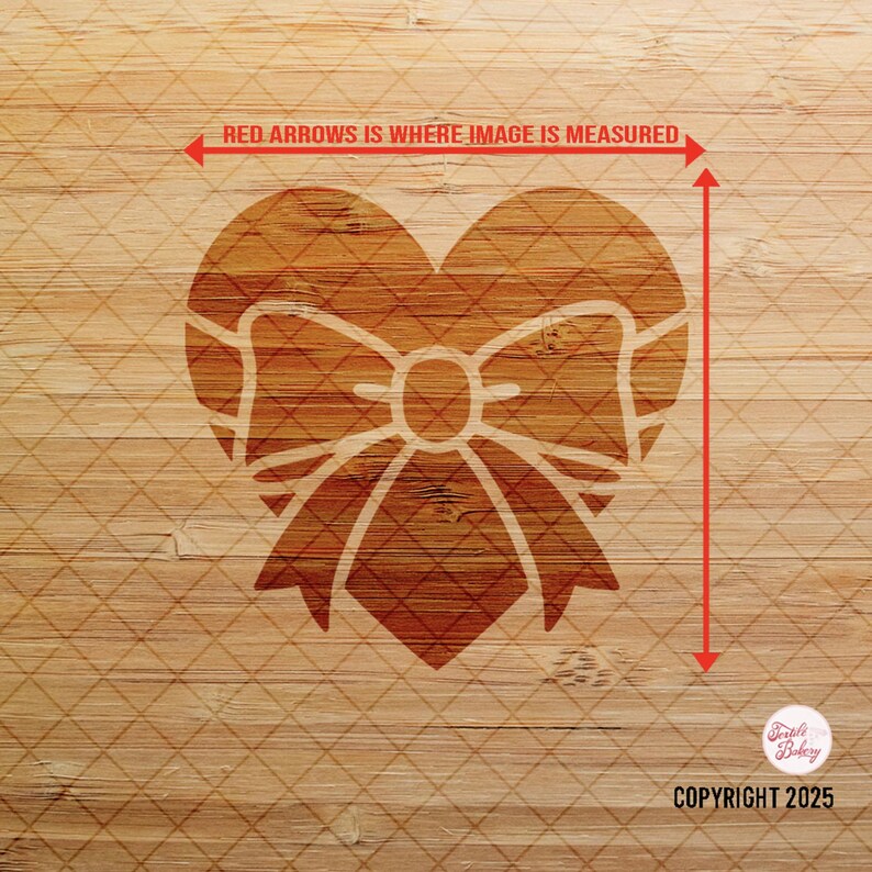 Heart With Bow Stencil, Valentine Stencil, Valentine Theme Stencil ...