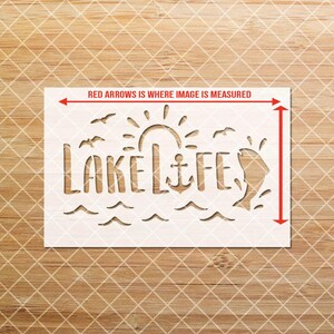 Lake Life Stencil, Cute Stencil, Craft Stencil, DIY Stencil, Lake ...