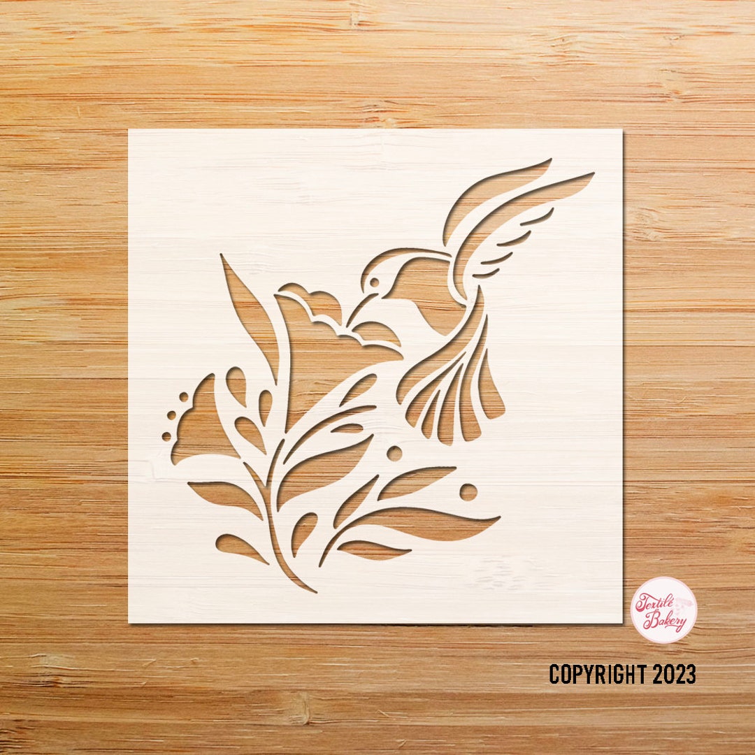 Hummingbird Stencil-stencils-stencils for Painting-art Stencil-plastic ...