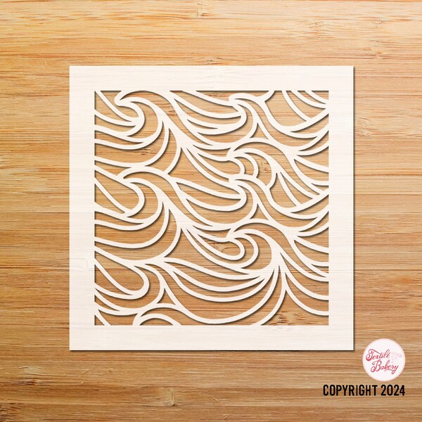Wave Stencil - Etsy