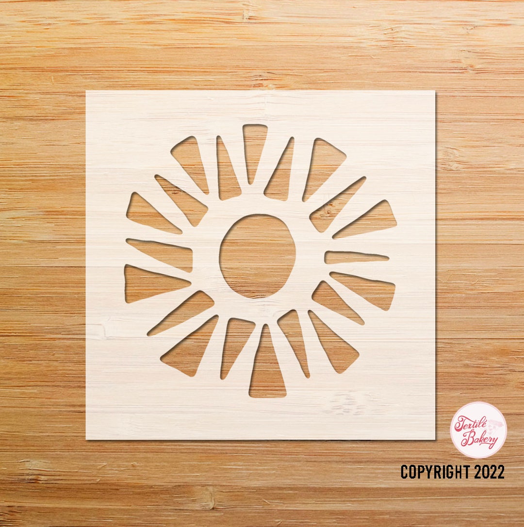 Boho Sun Stencil, Folk Art, Sun Folk Art Stencil, Cute Sun Stencil, Sun ...