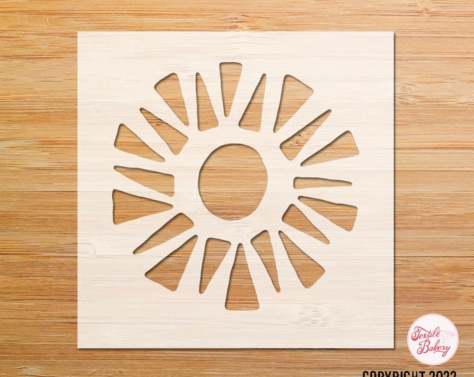 Funky Sun Stencil, Reusable Sun Stencil, Art Stencil DIY Craft Stencil ...