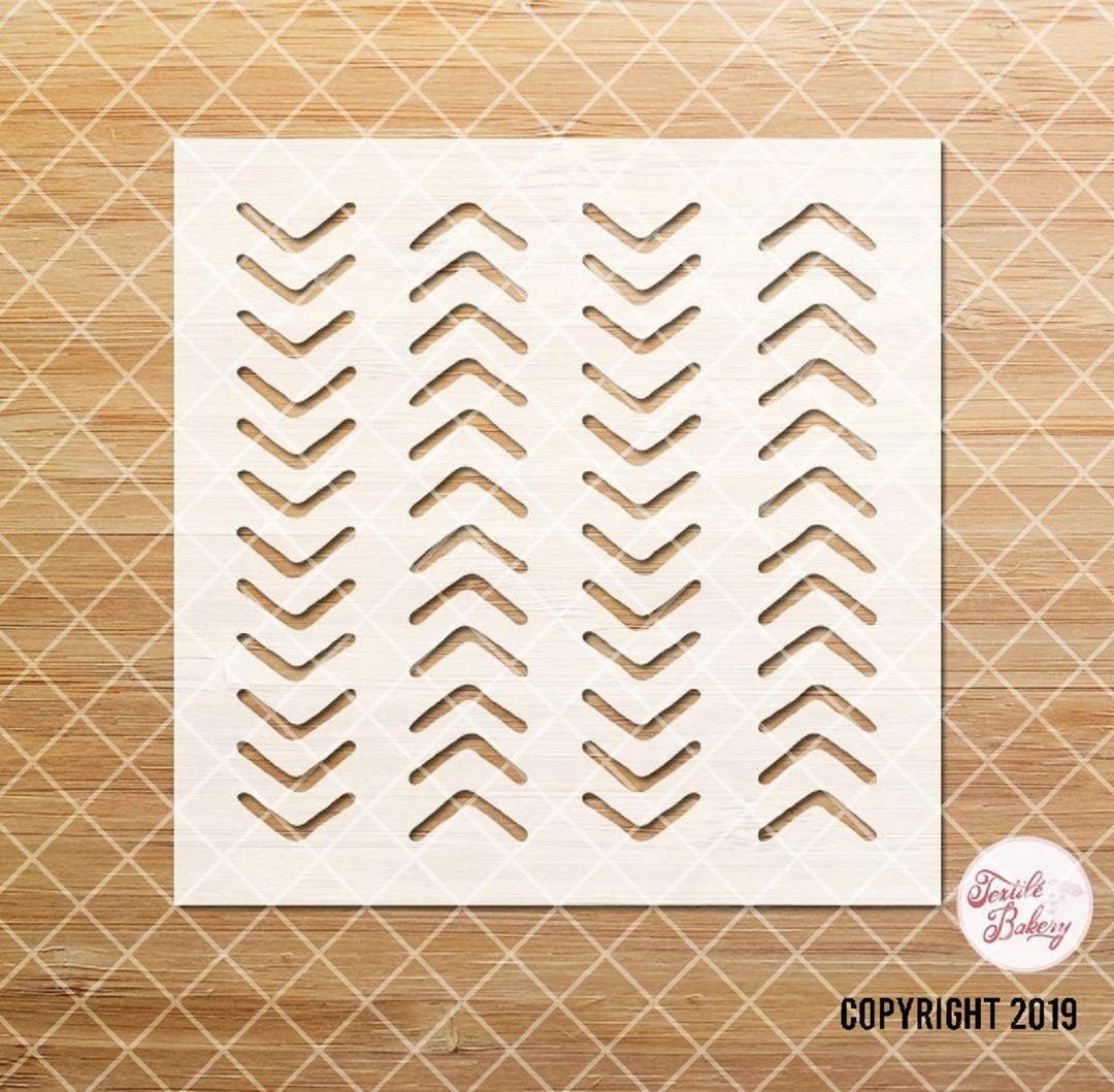 Arrows Tile Stencil, Stencil Design, Fabric Tile Stencil, Chevron Tile ...