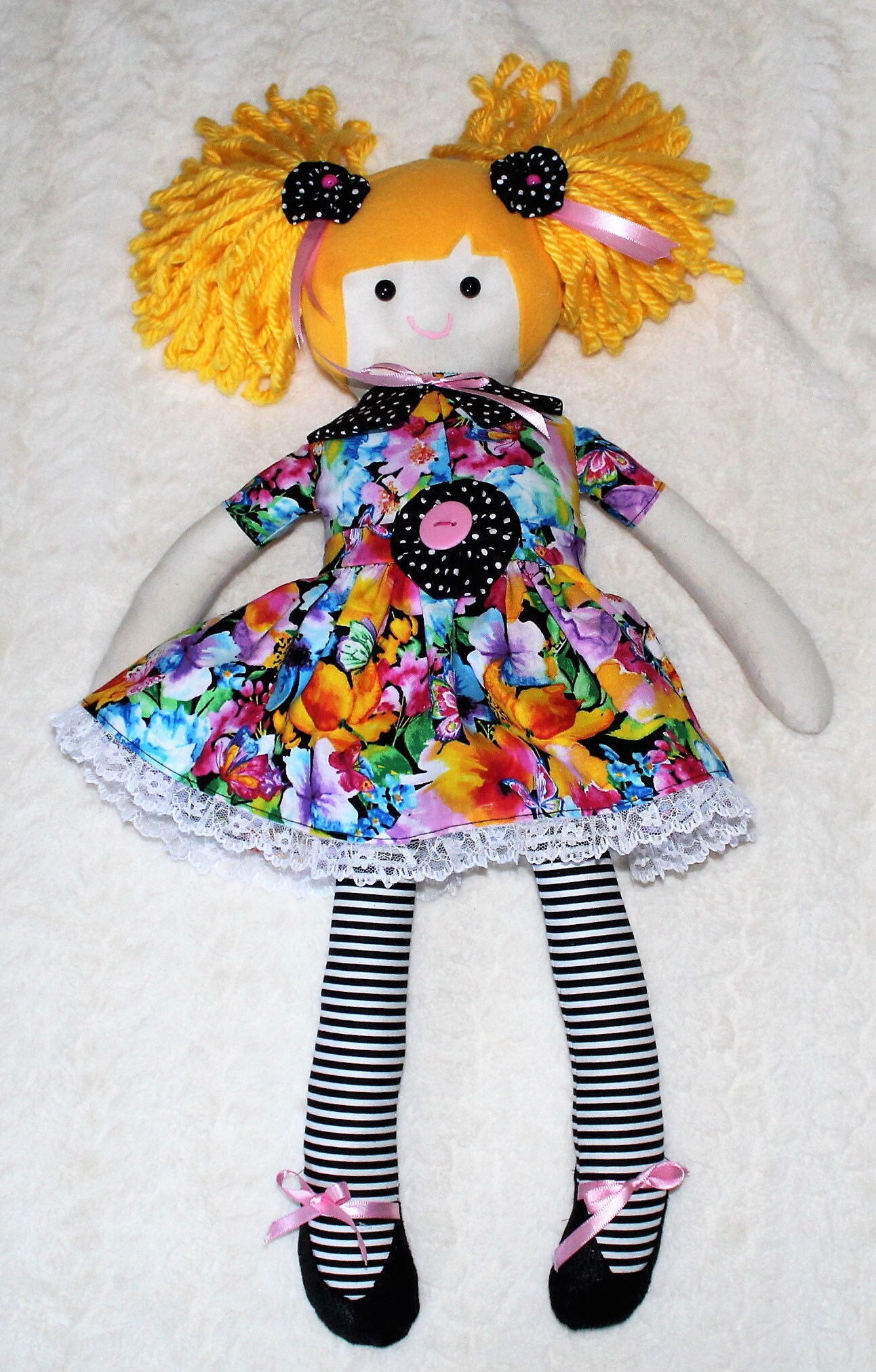 LITTLE SISTER SUNSHINE Soft Fabric Doll for Little Girls, Adorable ...