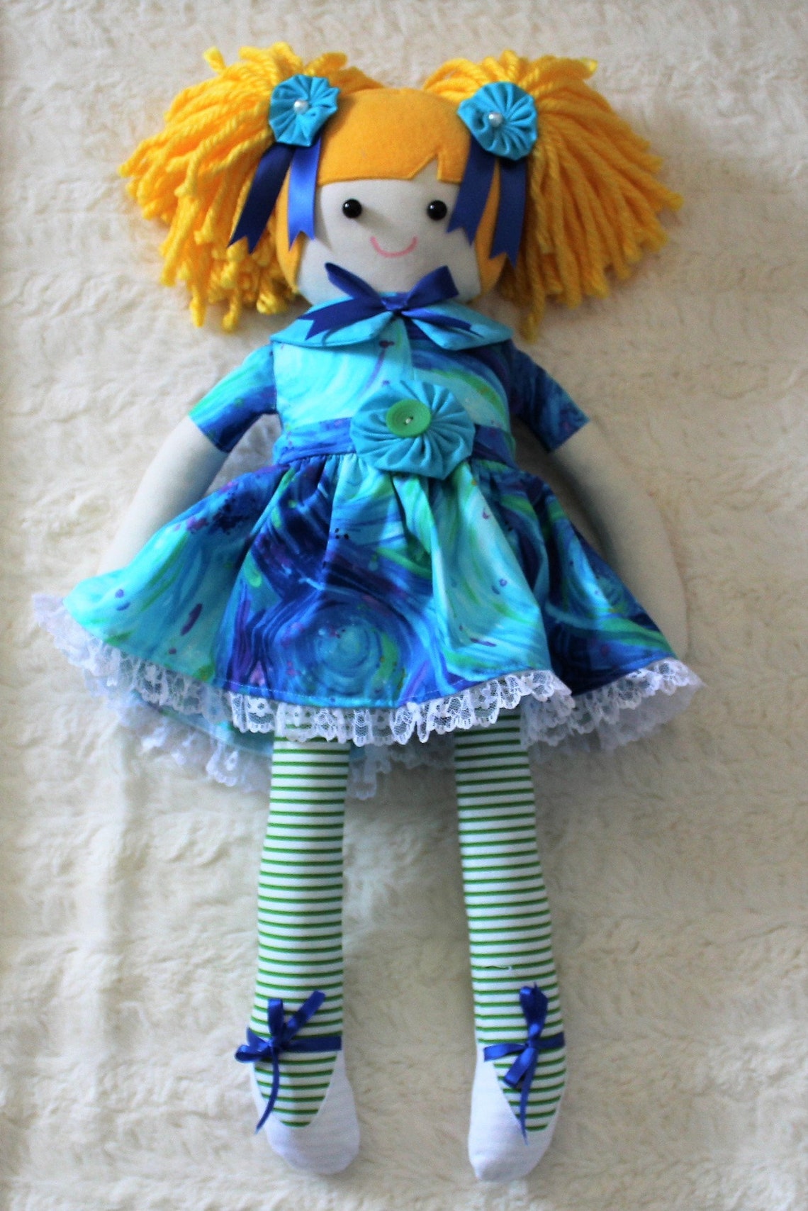 LITTLE SISTER SUNSHINE Soft Fabric Doll for Little Girls, Adorable ...