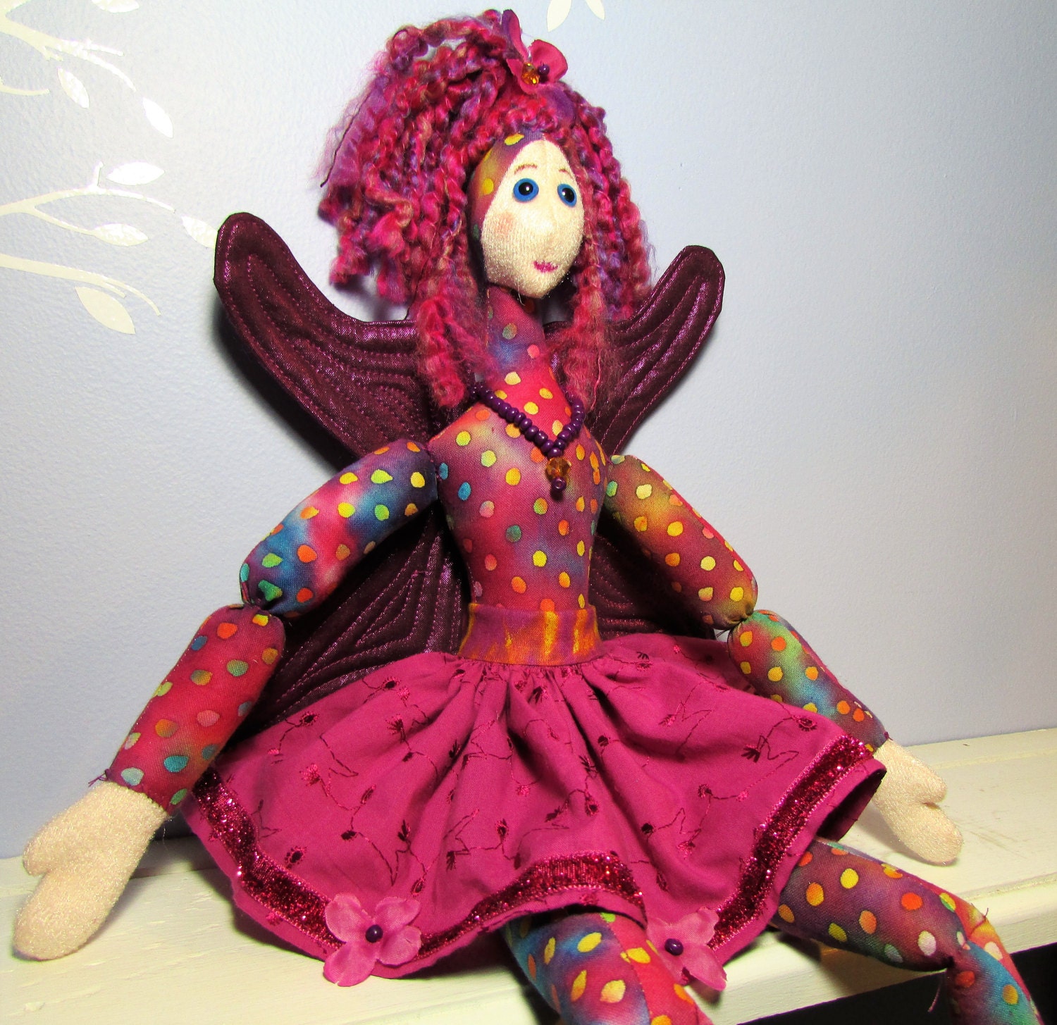 OOAK Cloth Art Doll Fandango Fabric Fairy DOTTIE - Etsy UK