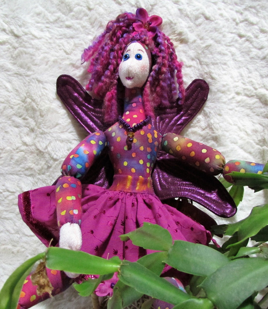 OOAK Cloth Art Doll Fandango Fabric Fairy DOTTIE - Etsy UK