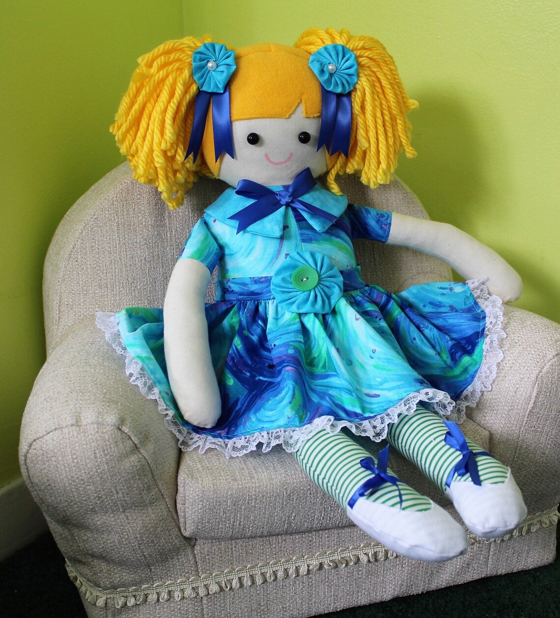 LITTLE SISTER SUNSHINE Soft Fabric Doll for Little Girls, Adorable ...