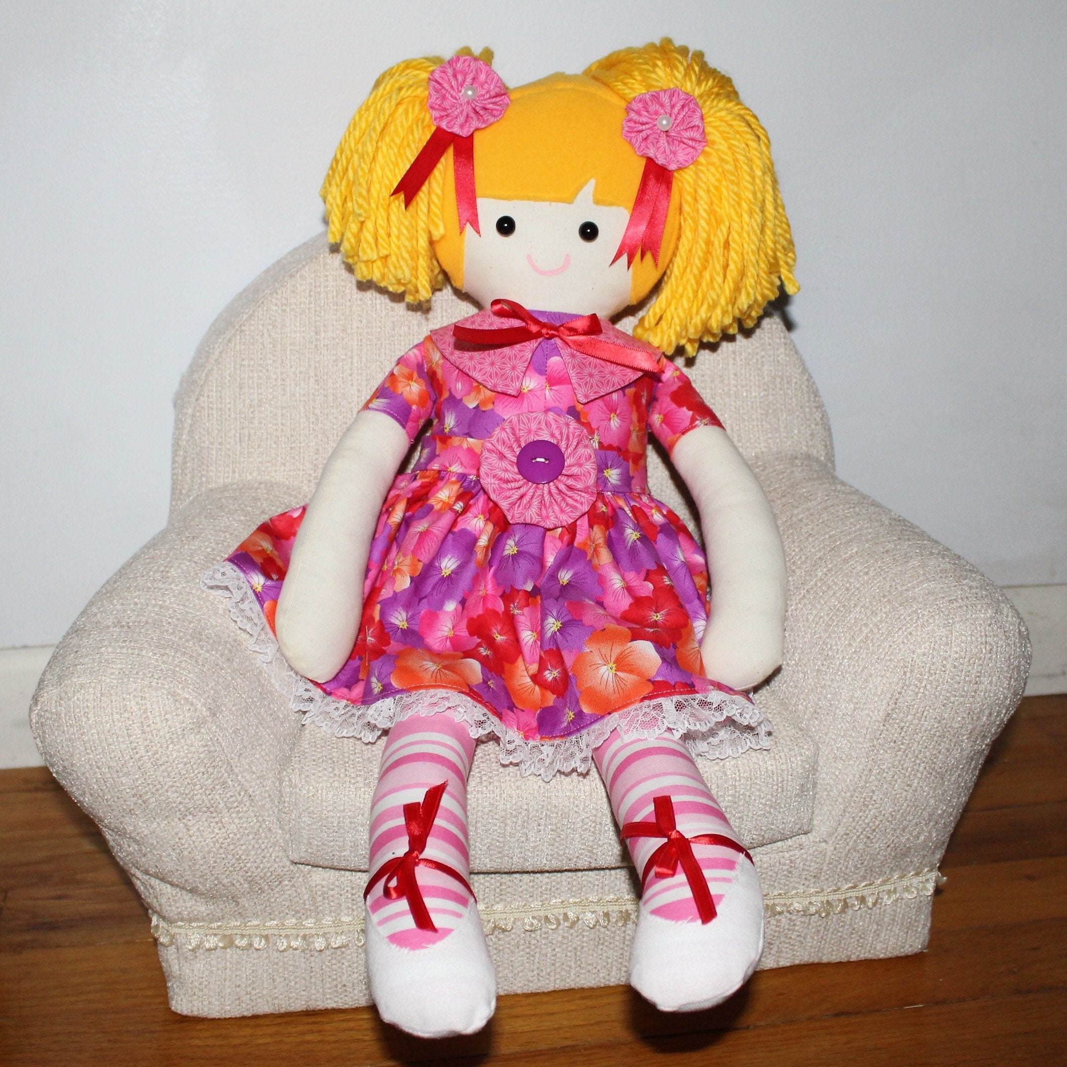 LITTLE SISTER SUNSHINE Soft Fabric Doll for Little Girls, Adorable ...
