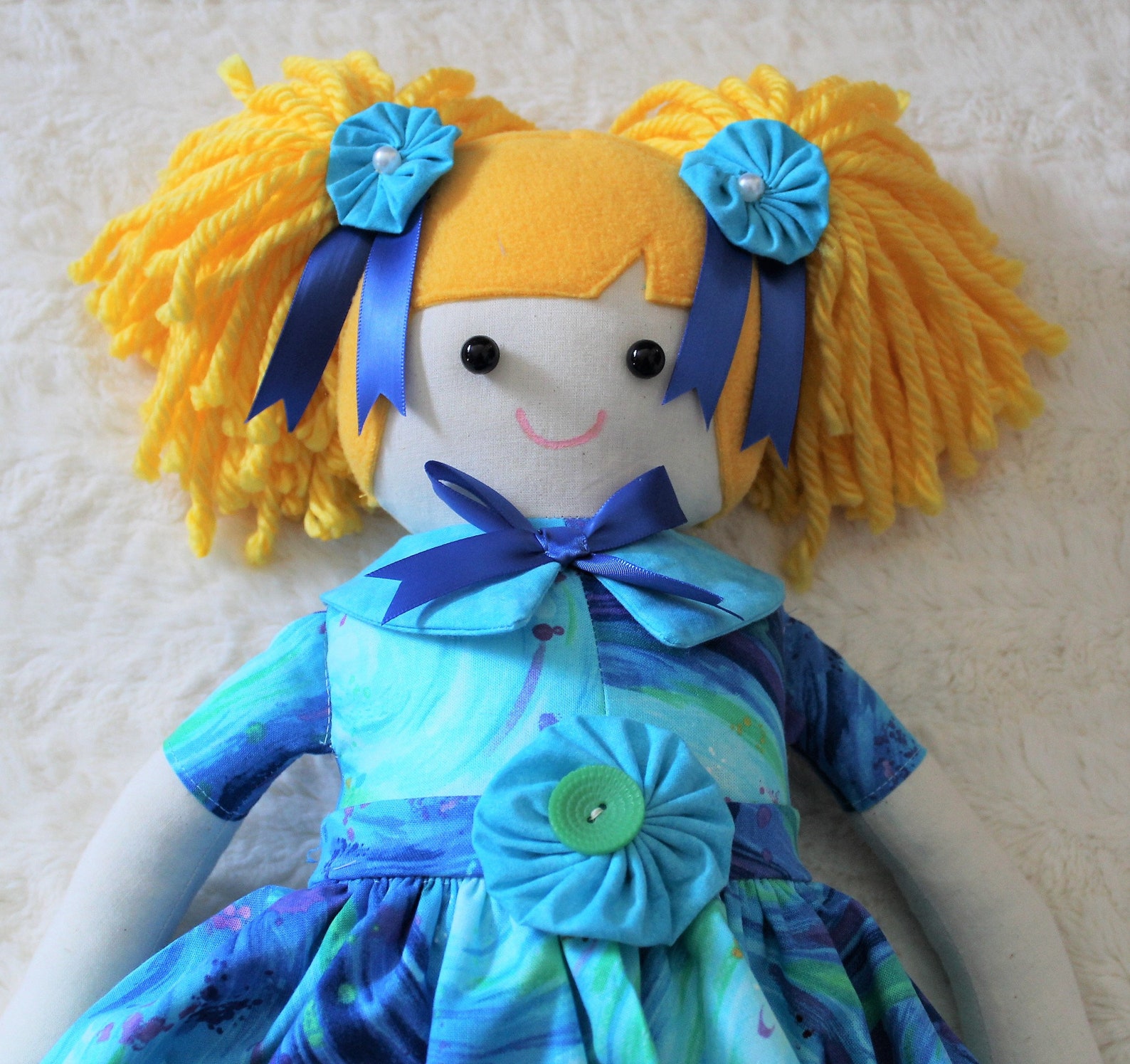 LITTLE SISTER SUNSHINE Soft Fabric Doll for Little Girls, Adorable ...