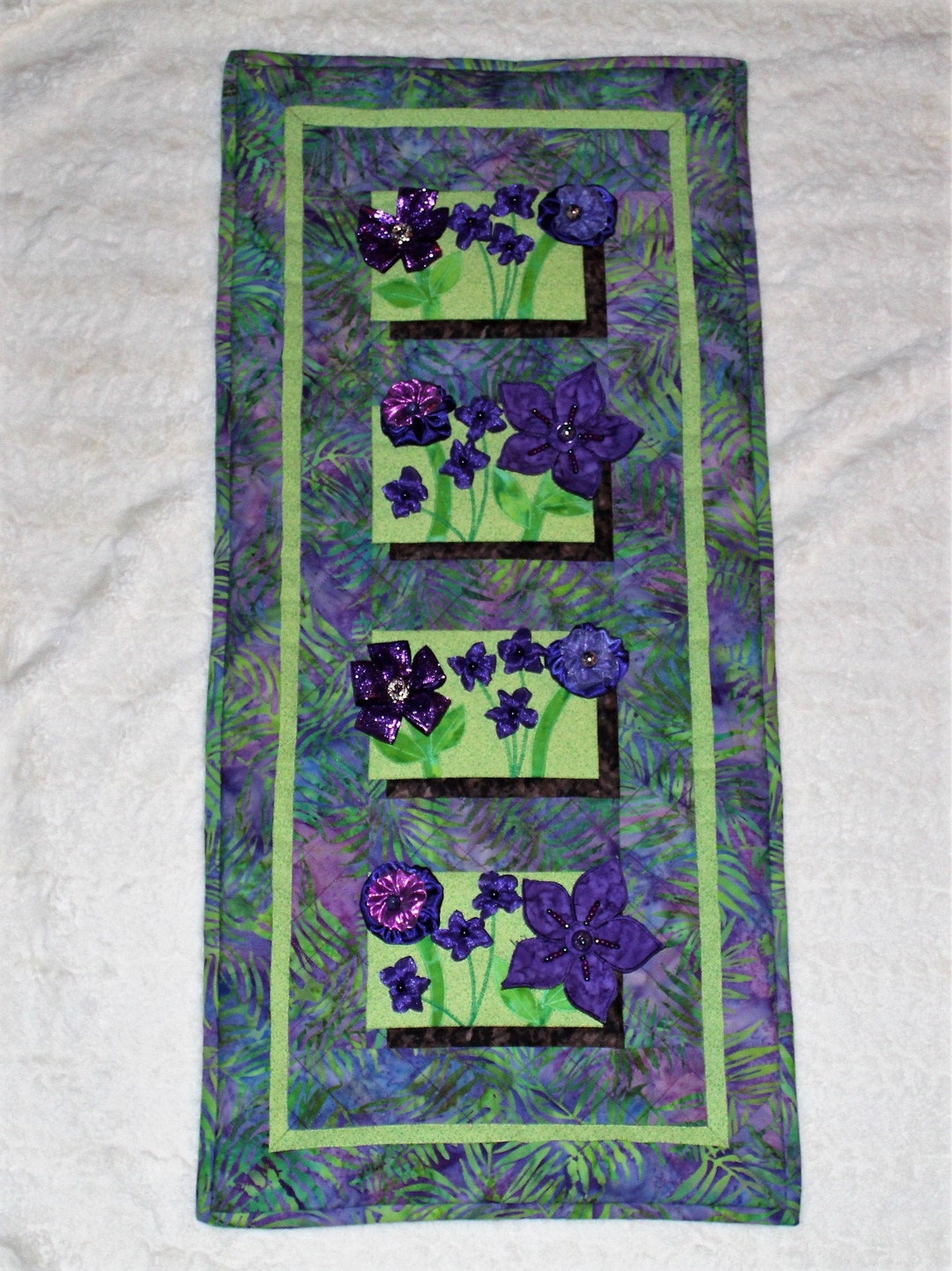 3 Dimensional Art Quilt . Quilted Wall Hanging . Shadow Box Quilt ...