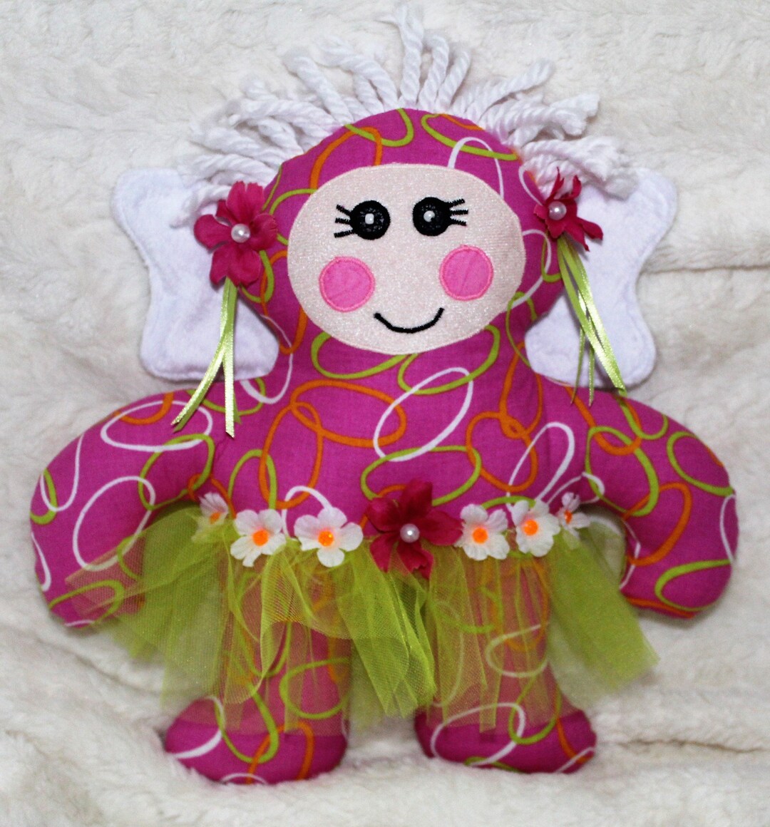 Oh so Huggable! FLOWER FAIRY, Silly Fabric Doll for Little Girls ...