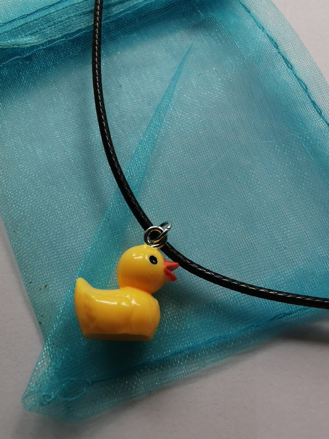 Resin Rubber Duck Waxed Cord Necklace - Etsy
