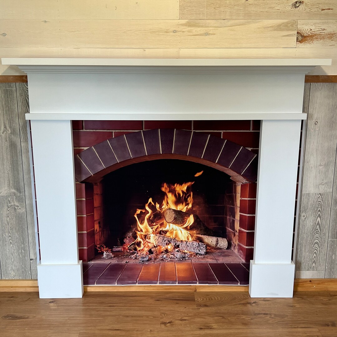 1010 Fireplace Mantel Primed White - Custom Built to Fit Your Firebox ...