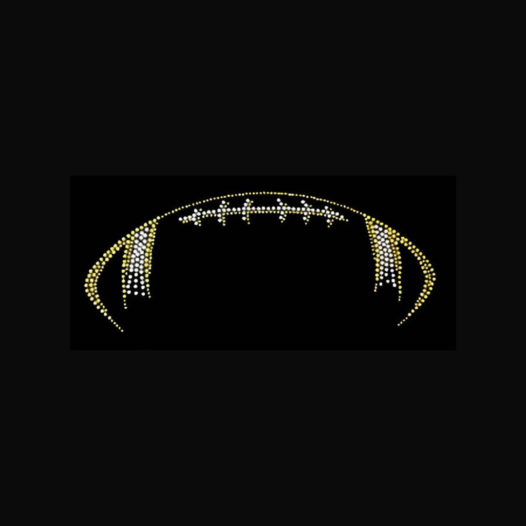 Football Faded Football 4x10 Football Rhinestone - Etsy