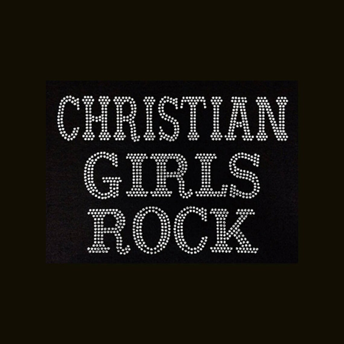 Faith Christian Girls Rock 7x10.25 Rhinestone and | Etsy