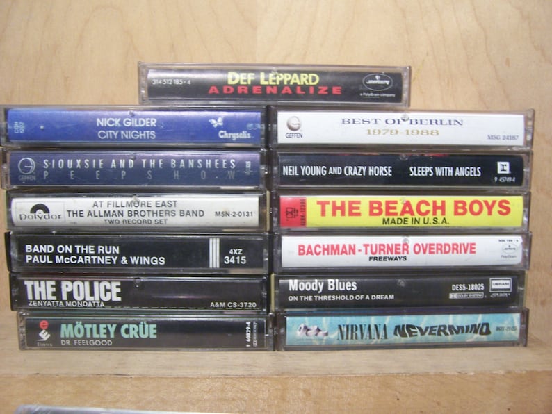 Vintage ROCK Cassette Tapes From 1960's - 1990's - Etsy