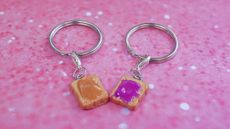 Best Friends Keychain/ Best Friend Key Chain/ Kawaii/ Mini Food/ Bff ...