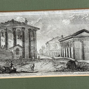 Antique 18C Temple of Cybele Classical Roman Architectural Print - Etsy