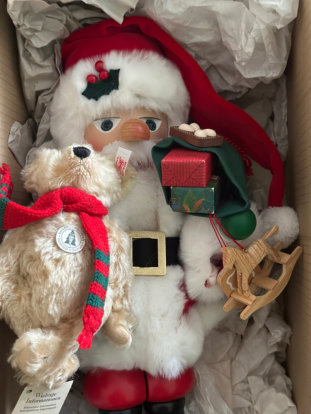 Mint Vintage Ulbricht German Steiff Bear & 17 Santa - Etsy