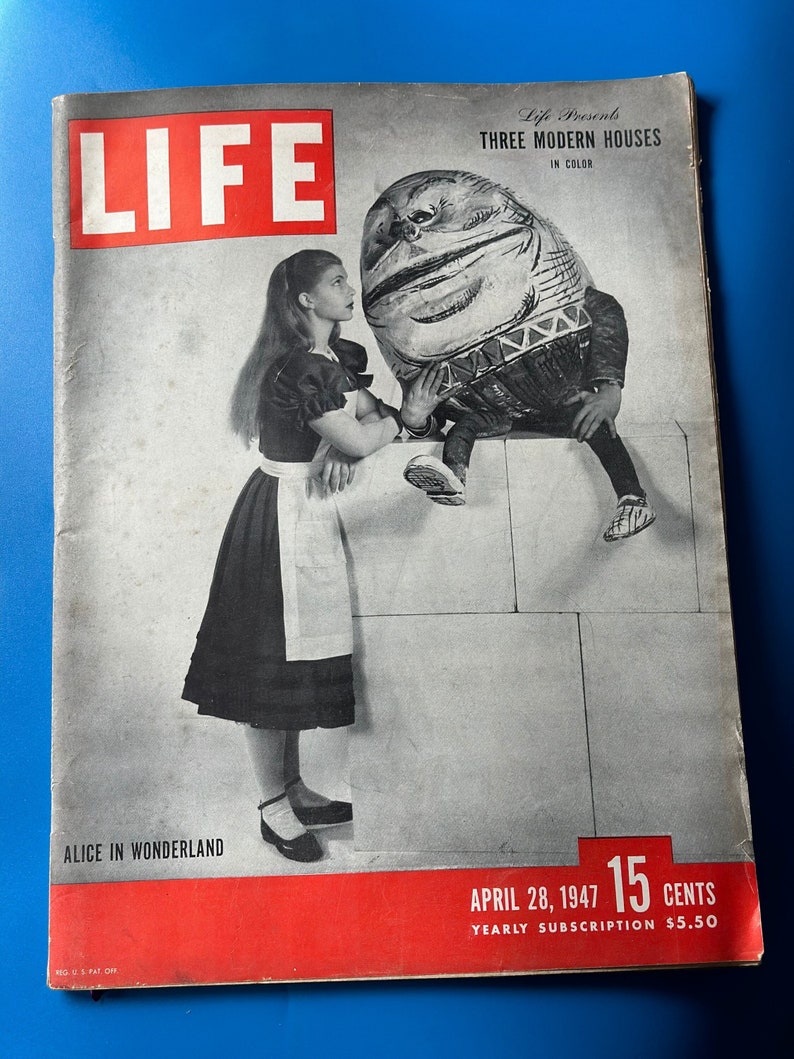 Vintage ALICE IN WONDERLAND Humpty Dumpty Life Magazine 1947 - Etsy